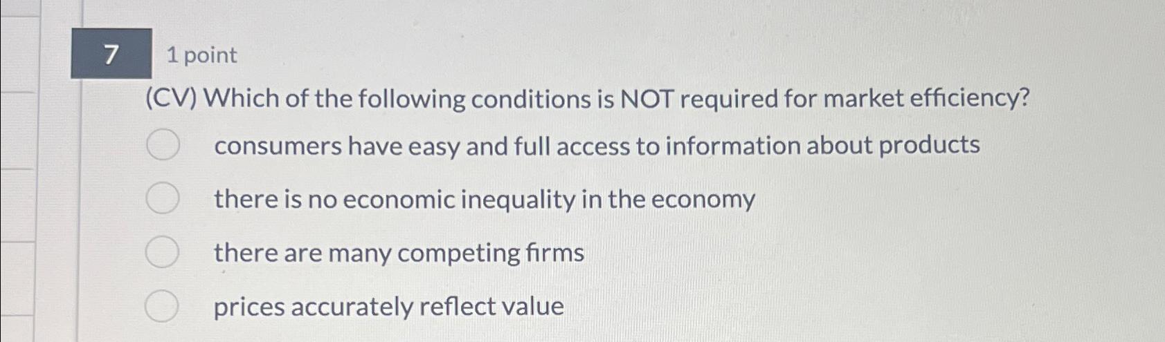 Solved 71 ﻿point(CV) ﻿Which of the following conditions is | Chegg.com