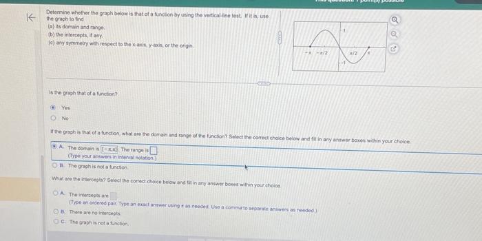 Solved Determine whether the graph below is that of a | Chegg.com