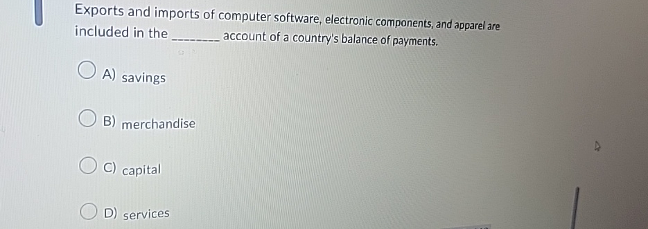 Solved Exports and imports of computer software, electronic | Chegg.com