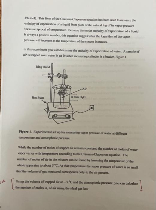 Solved Experiment 6: Determining the Enthalpy of | Chegg.com
