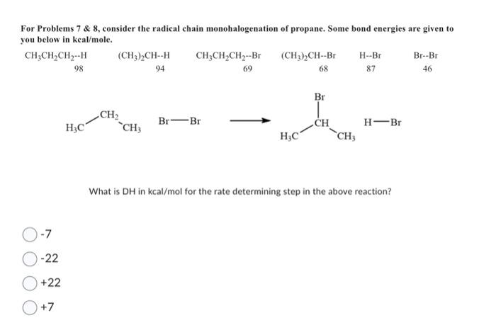 Solved Consider the radical chain monohlogenation of | Chegg.com