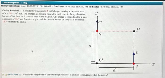 Solved (20\%) Problem 1: Consider two identical 2.6mC | Chegg.com Solved (20\%) Problem 1: Consider two identical 2.6mC | Chegg.com