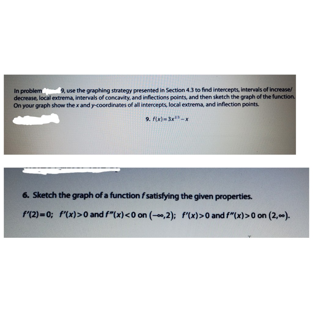 Solved In problem 9, use the graphing strategy presented in | Chegg.com