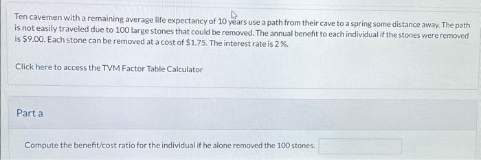 Solved Ten cavemen with a remaining average life expectancy | Chegg.com