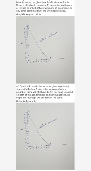 Part 2 - Consumer optimization Consider a | Chegg.com