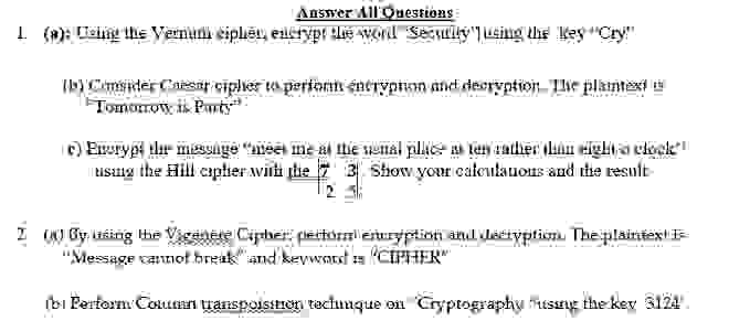 Solved 1. (a): Using the Vernum cipher, encrypt the word | Chegg.com