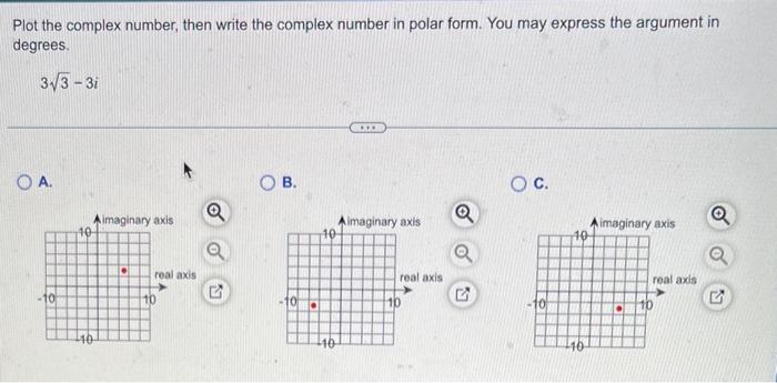 Solved Plot the complex number, then write the complex | Chegg.com
