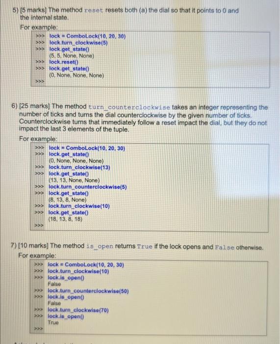 Solved Design and implement a class Combo Lock that works | Chegg.com