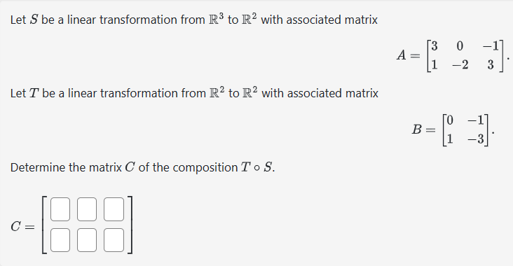 Solved Let S ﻿be a linear transformation from R3 ﻿to R2 | Chegg.com