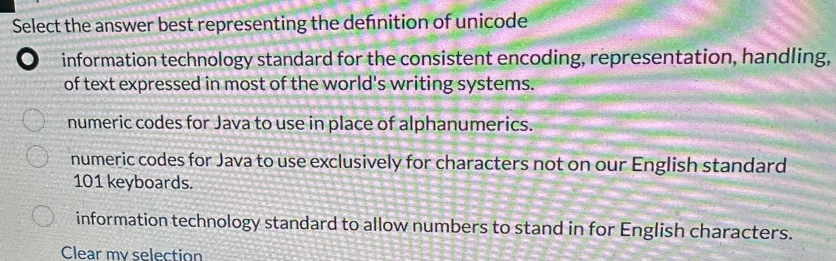 Solved Select the answer best representing the definition of | Chegg.com