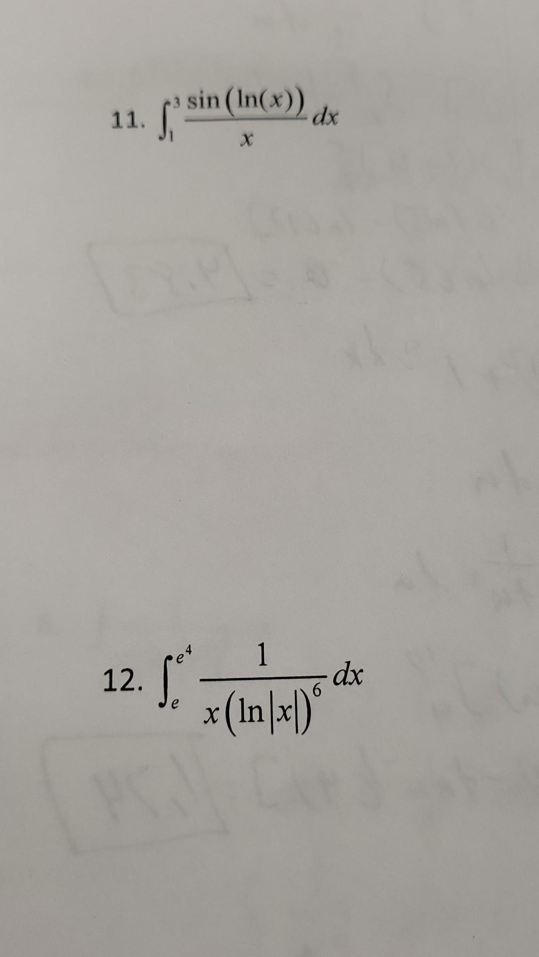 Solved Definite Integrals via substitution Clearly indicate | Chegg.com