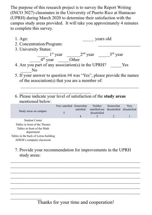 The purpose of this research project is to survey the | Chegg.com