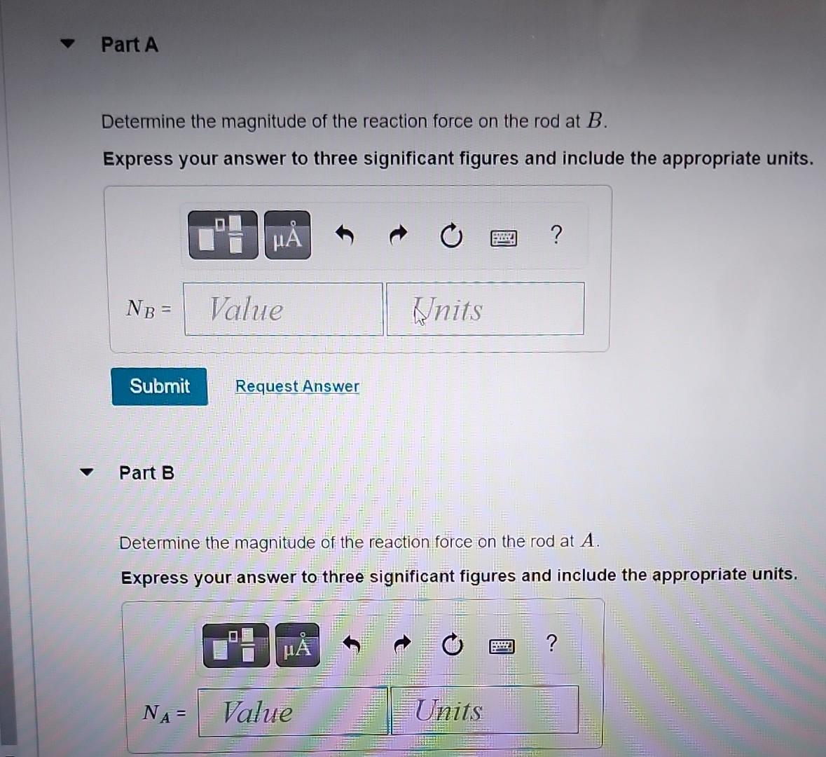 Solved The bent rod is supported as shown in (Figure 1) by a | Chegg.com