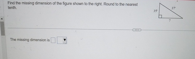 Solved Find the missing dimension of the figure shown to the | Chegg.com