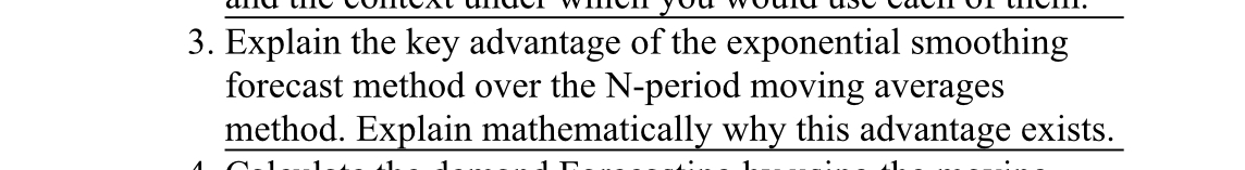 Solved Explain the key advantage of the exponential | Chegg.com