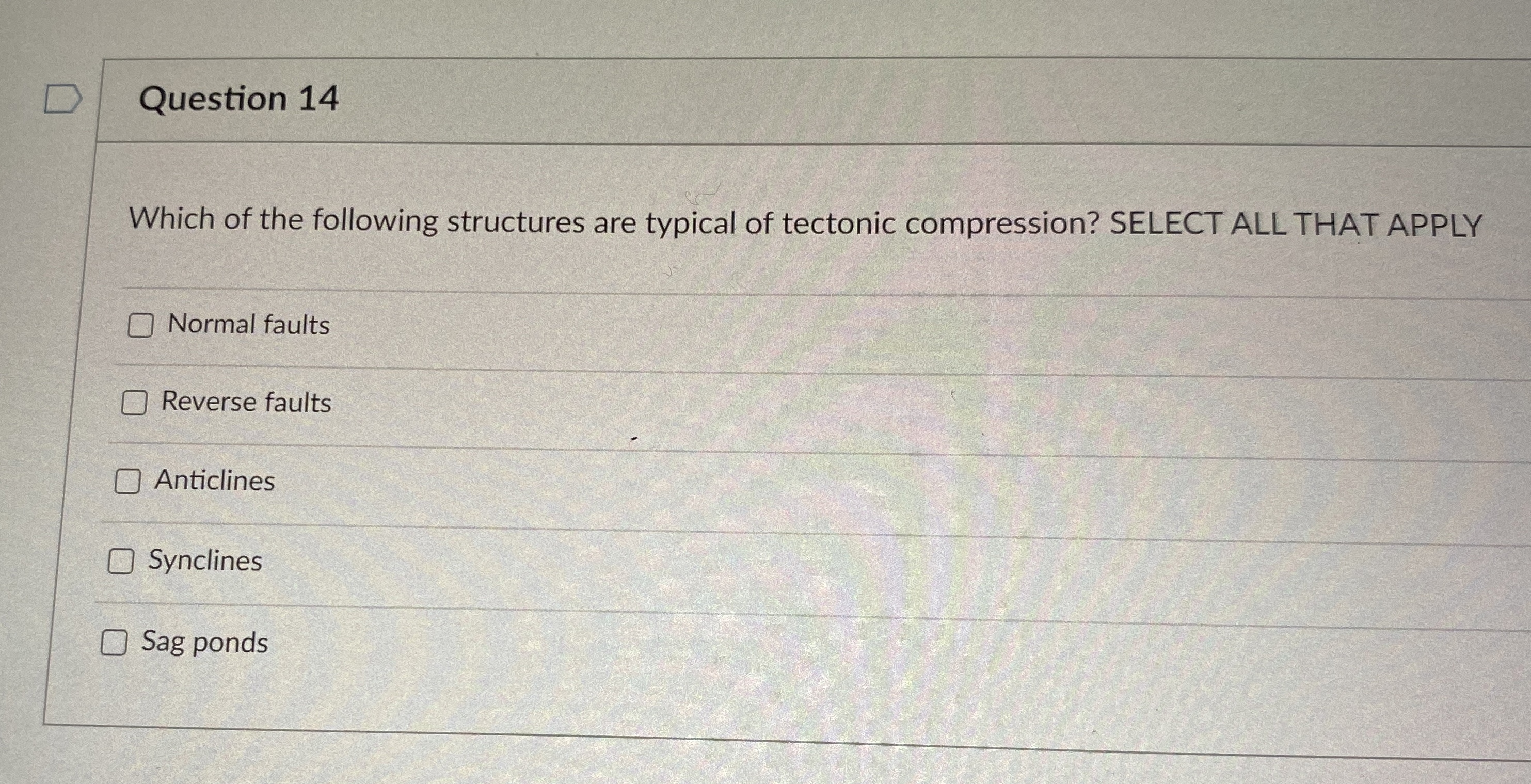 Solved Question 14Which of the following structures are | Chegg.com