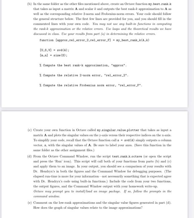 Solved Can You Help This By Using Gnu Octave If You Know 7802