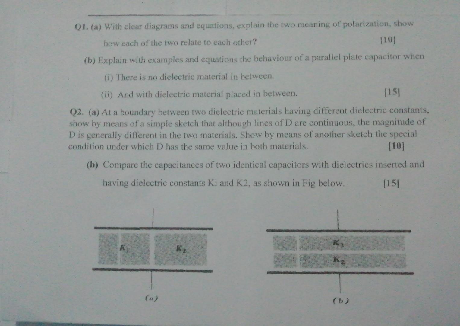Solved Q1. (a) With clear diagrams and equations, explain | Chegg.com