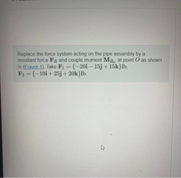 Solved Replace the force system acting on the pipe assembly | Chegg.com