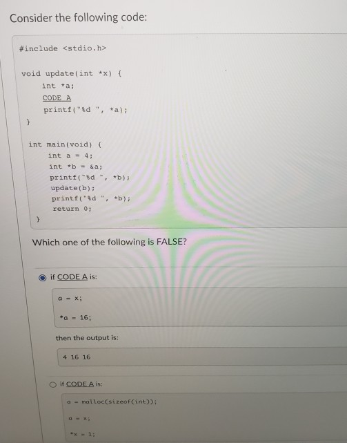 Solved Consider the following code: #include void | Chegg.com