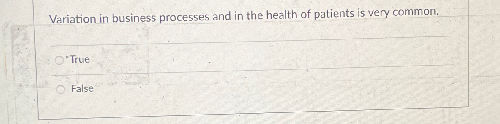 Solved Variation in business processes and in the health of | Chegg.com