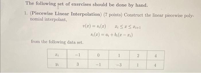 Solved The following set of exercises should be done by | Chegg.com