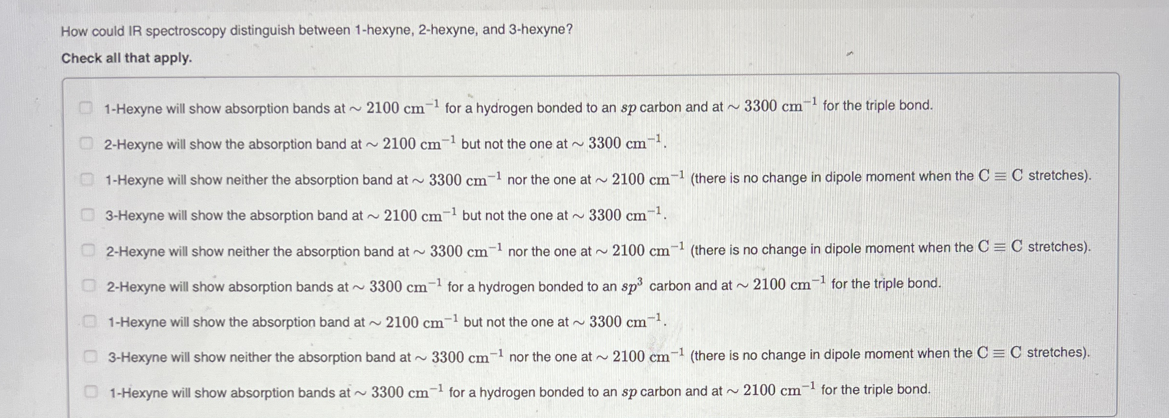 Solved How could IR spectroscopy distinguish between | Chegg.com
