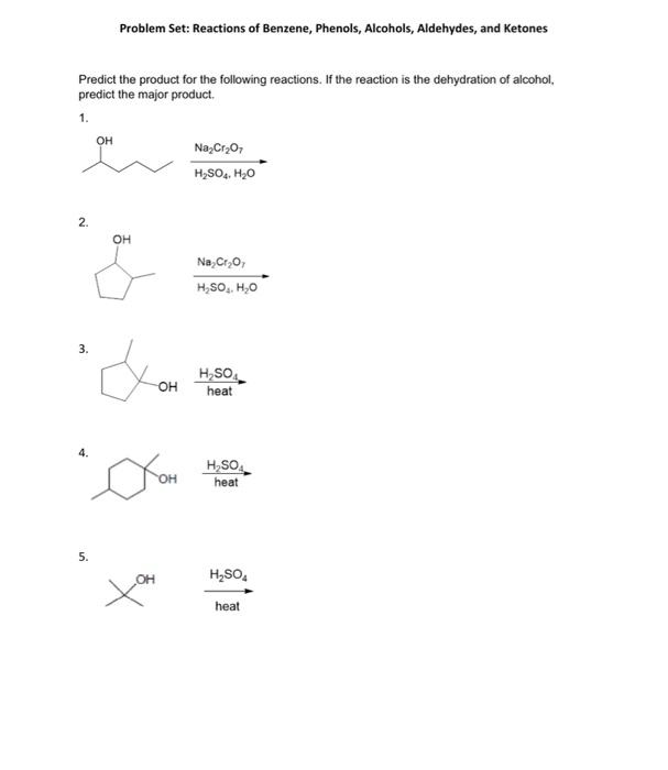 Solved 6. OH Na,Cr2O7/H,SO/H,0 7. + H2S04 8. excess CH3CH2OH | Chegg.com