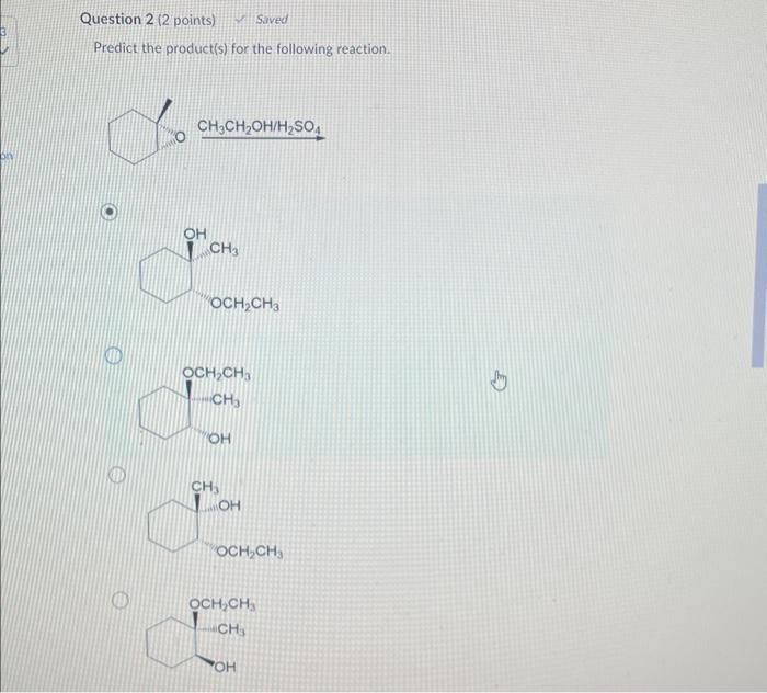 Solved Predict the product(s) for the following reaction. | Chegg.com