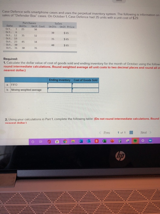 Solved SOCO Case Defence sells smartphone cases and uses the | Chegg.com