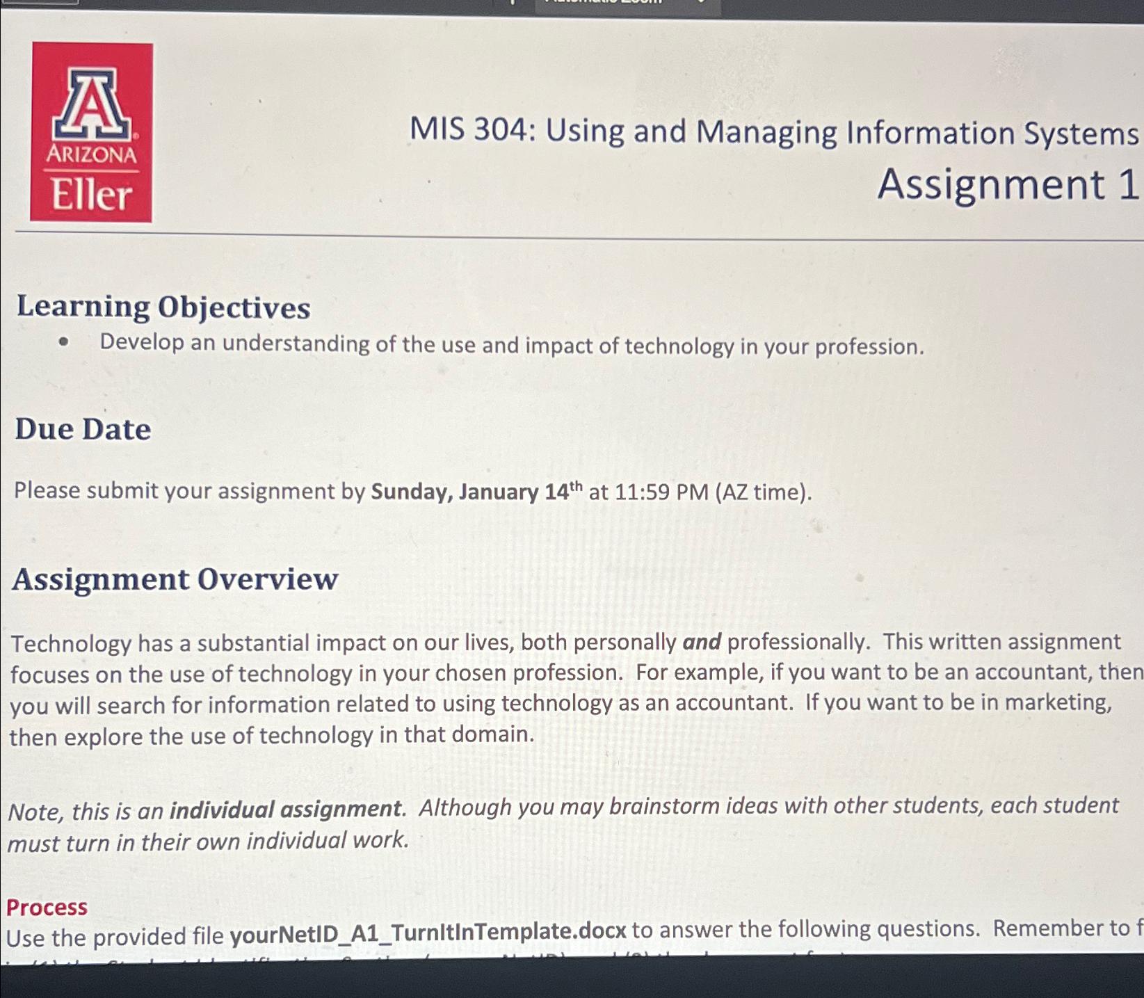 Solved MIS 304: Using and Managing Information | Chegg.com