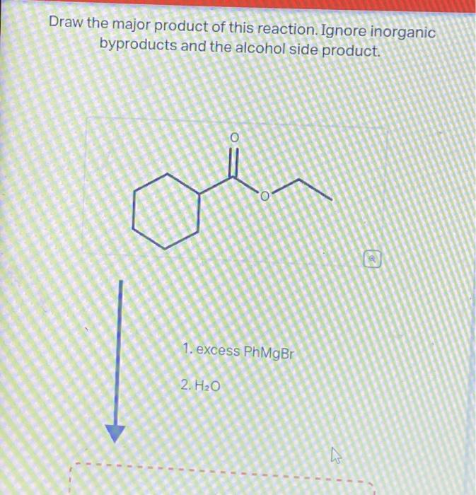Solved Draw the major product of this reaction. Ignore | Chegg.com