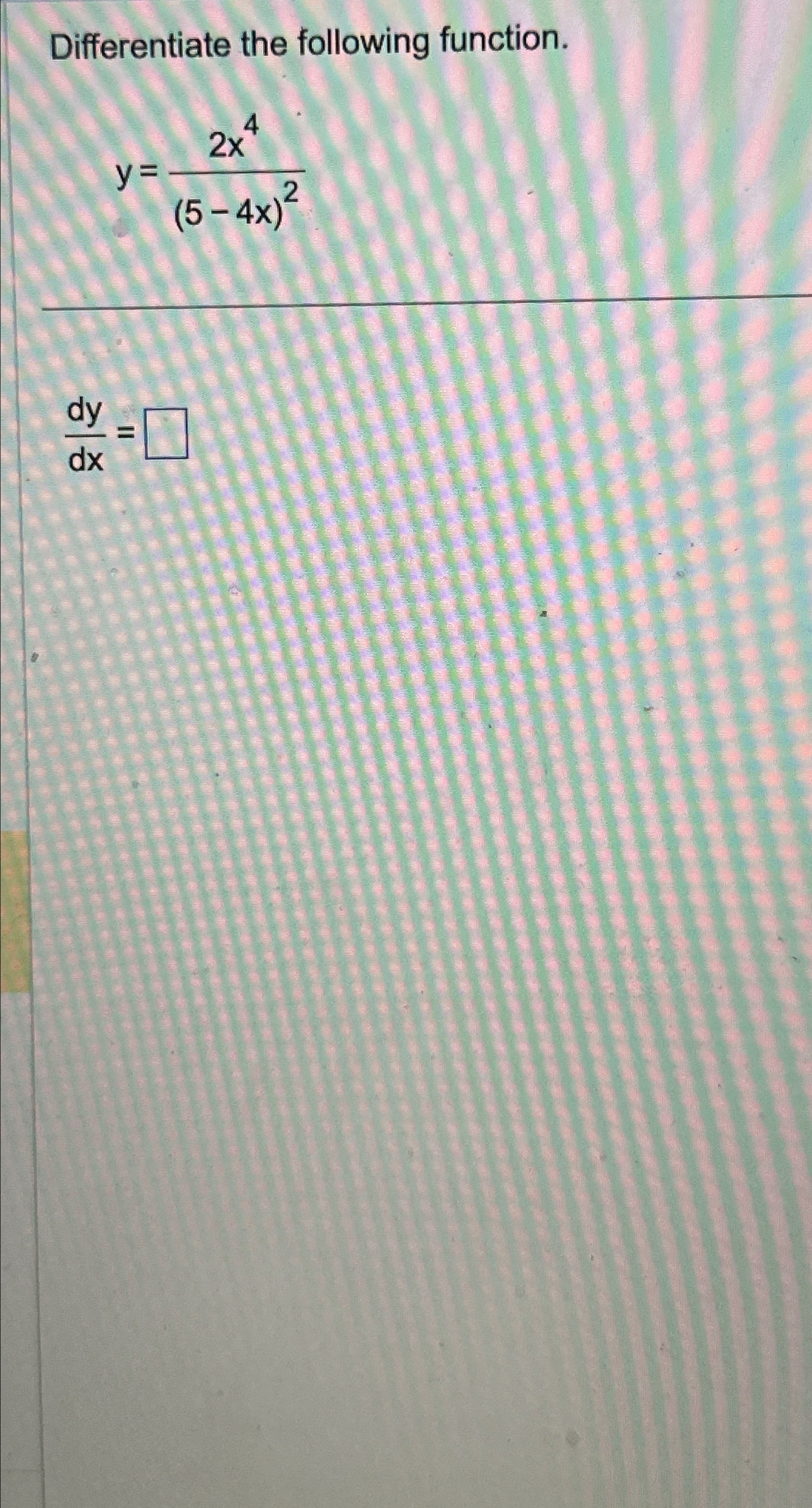 Solved Differentiate the following | Chegg.com