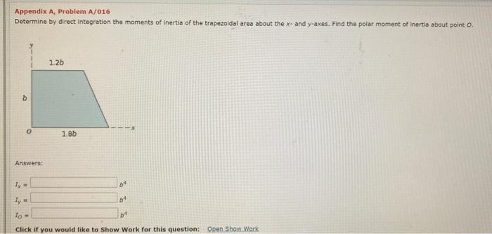 Solved Appendix A, Problem A/016 Determine by direct | Chegg.com