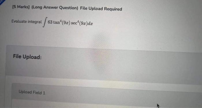 Solved Quest [5 Marks] (Long Answer Question) File Upload | Chegg.com