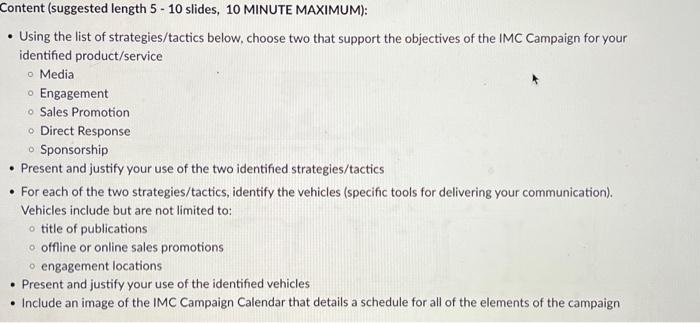 Solved Need help creating a presentation. My product is | Chegg.com
