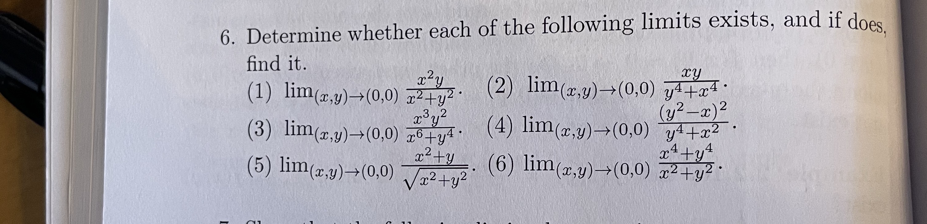 Solved Determine whether each of the following limits | Chegg.com