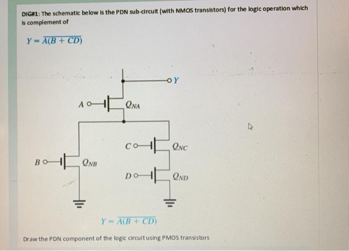 Solved DIG#1: The schematic below is the PDN sub-circuit | Chegg.com