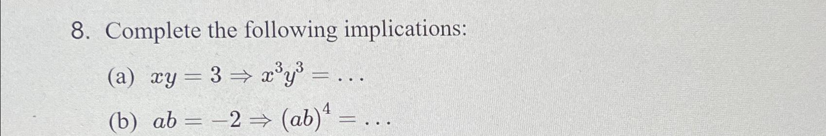 Solved Complete the following | Chegg.com