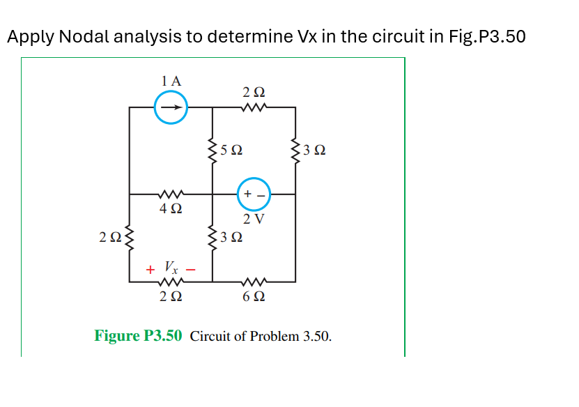 Solved nodal analysis Apply Nodal analysis to determine Vx | Chegg.com Solved nodal analysis Apply Nodal analysis to determine Vx | Chegg.com