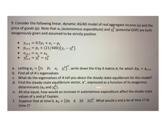 Consider a Lucas tree model with infinite horizon. | Chegg.com