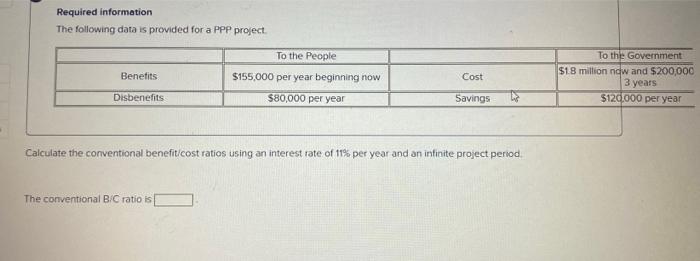 Solved Required information The following data is provided | Chegg.com