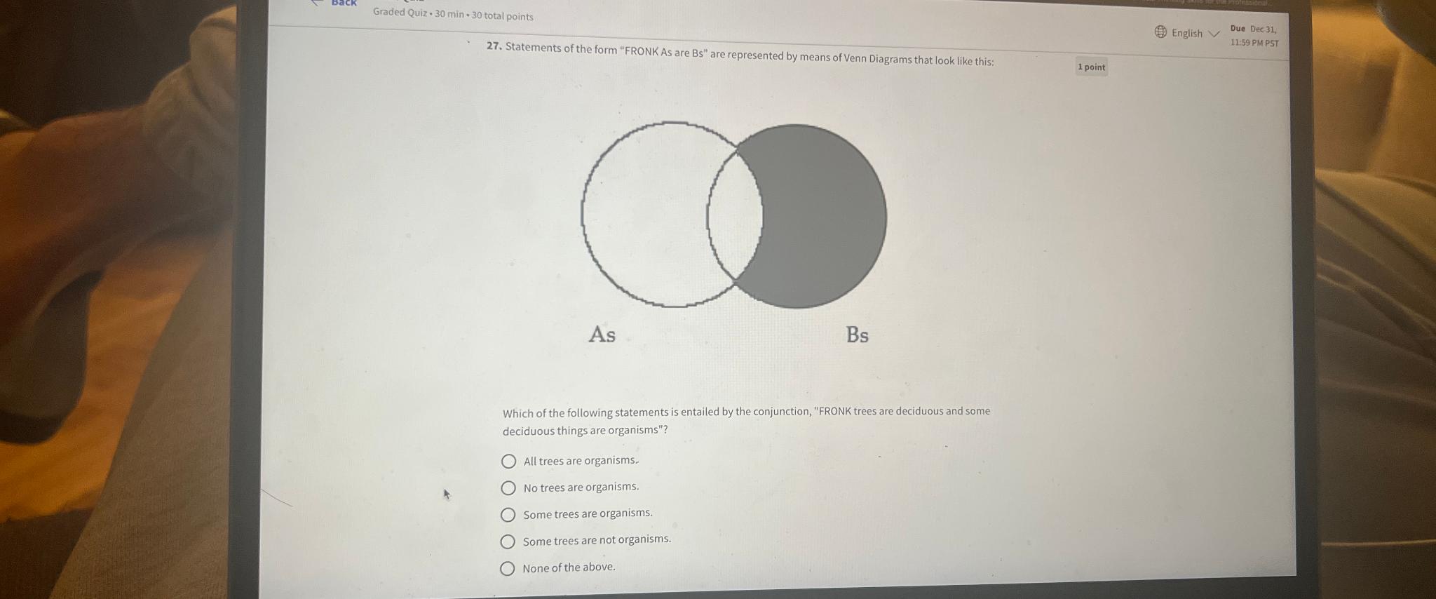 Solved Statements of the form "FRONK As are Bs" are | Chegg.com