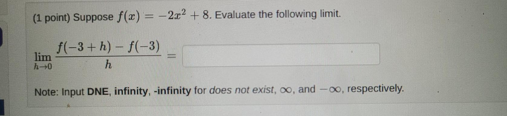 Solved (1 point) Suppose f(x) = 4x2 – 70 + 4. Find: (a) | Chegg.com