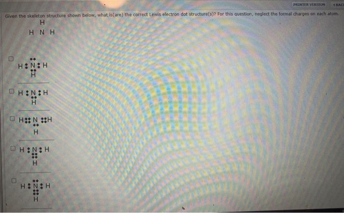 Solved Given the skeleton structure shown below, what | Chegg.com