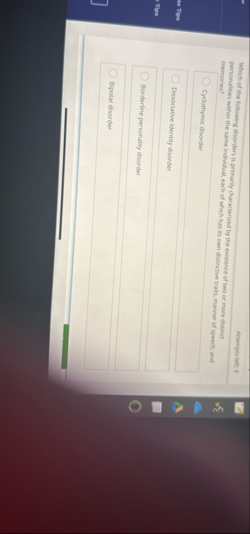 Solved Which of the following disorders is primarily | Chegg.com