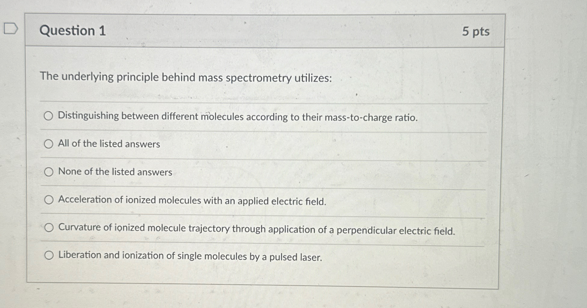 Solved Question 15 ﻿ptsThe underlying principle behind mass | Chegg.com