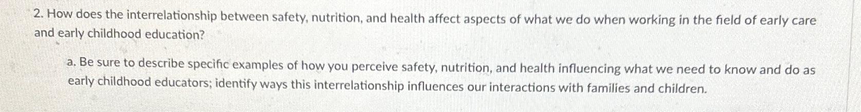Solved How does the interrelationship between safety, | Chegg.com