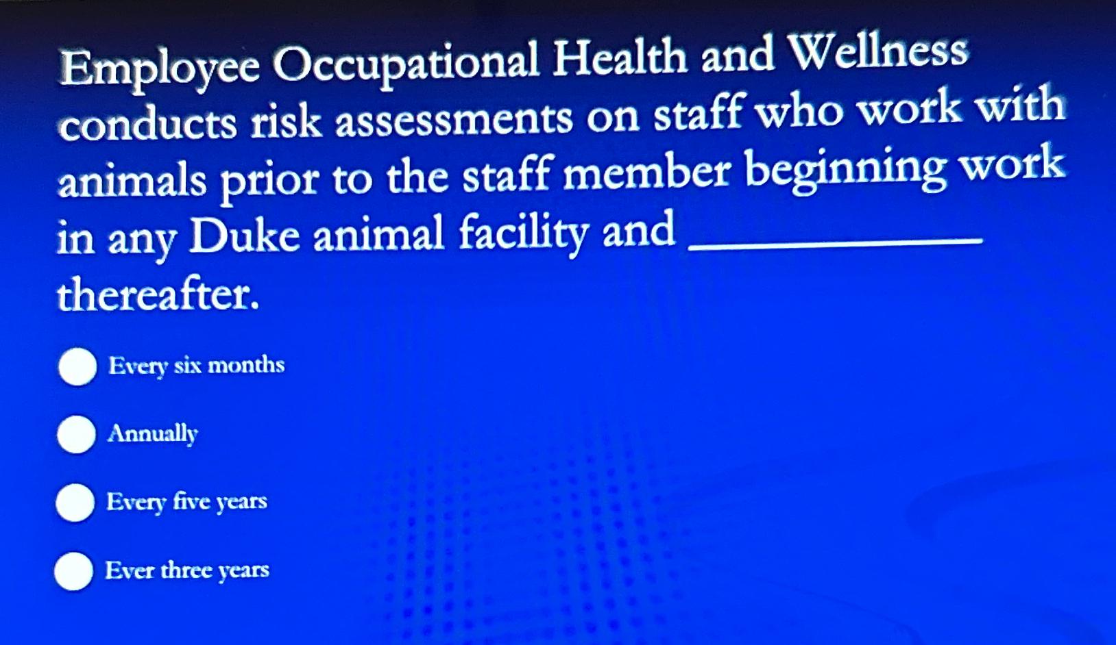 Solved Employee Occupational Health and Wellness conducts | Chegg.com