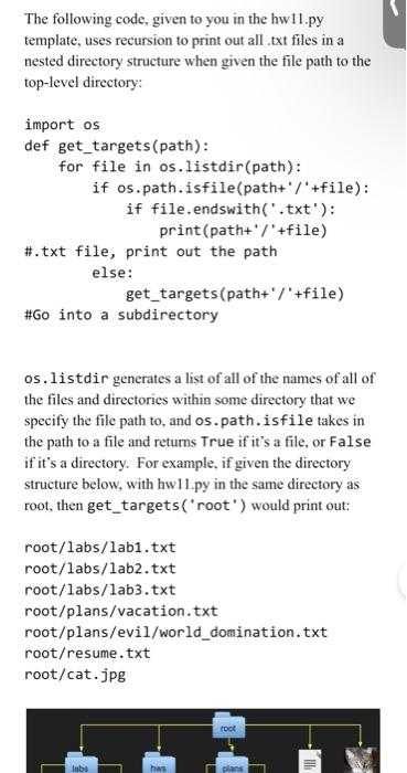 Solved The following code, given to you in the hw11.py | Chegg.com